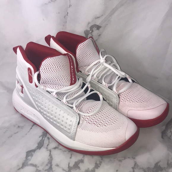 Under Armour | Shoes | New Under Armour Red White Humble Hungry Shoes ...